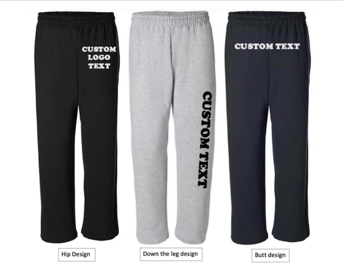 Custom Sweatpants - Etsy