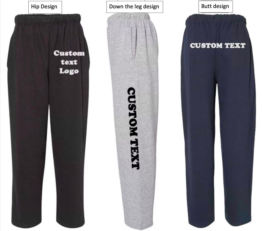 Custom Unisex Open Bottom Sweatpants With Pockets-c2 Sport, Personalize ...