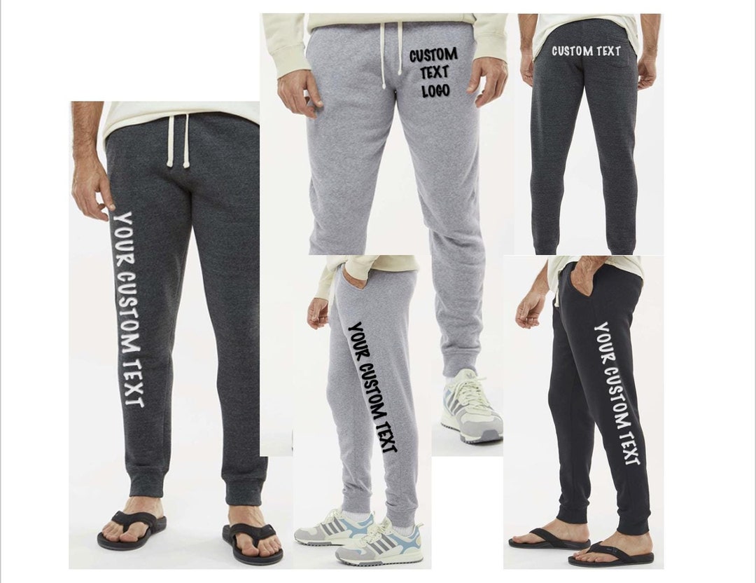 Custom Triblend Fleece Joggers, Personalized Jogger Sweatpants, Create ...