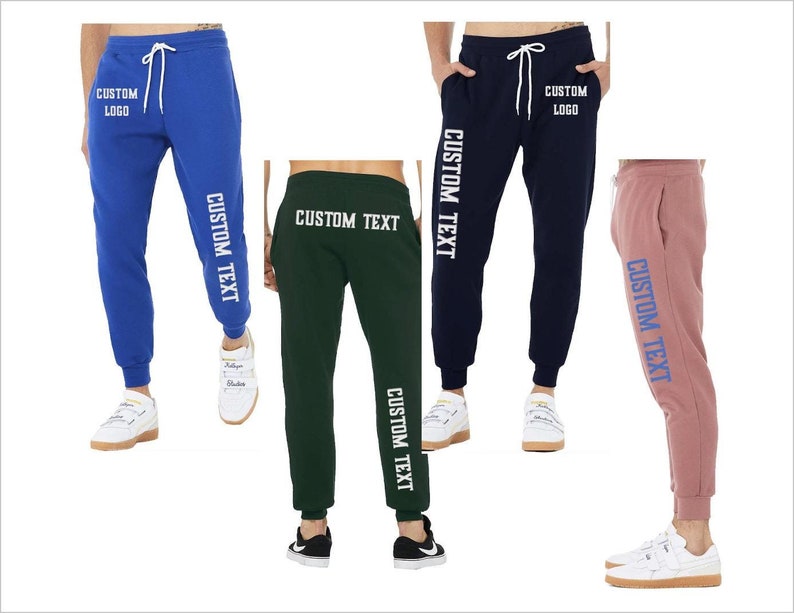 Custom Bella Canvas Sweatpants, Personalized Team Logo Joggers,custom ...
