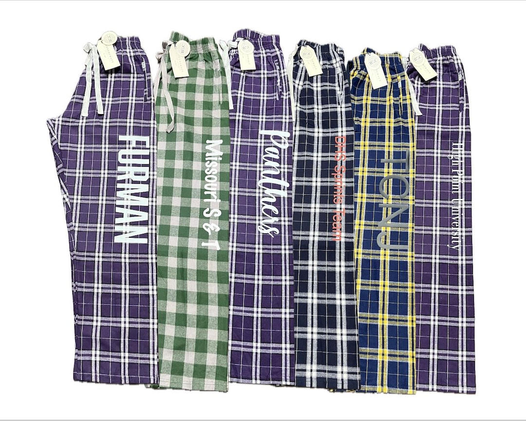 Custom Flannel Pajama Pants, Women's Graduation Pjs, Women Girls ...