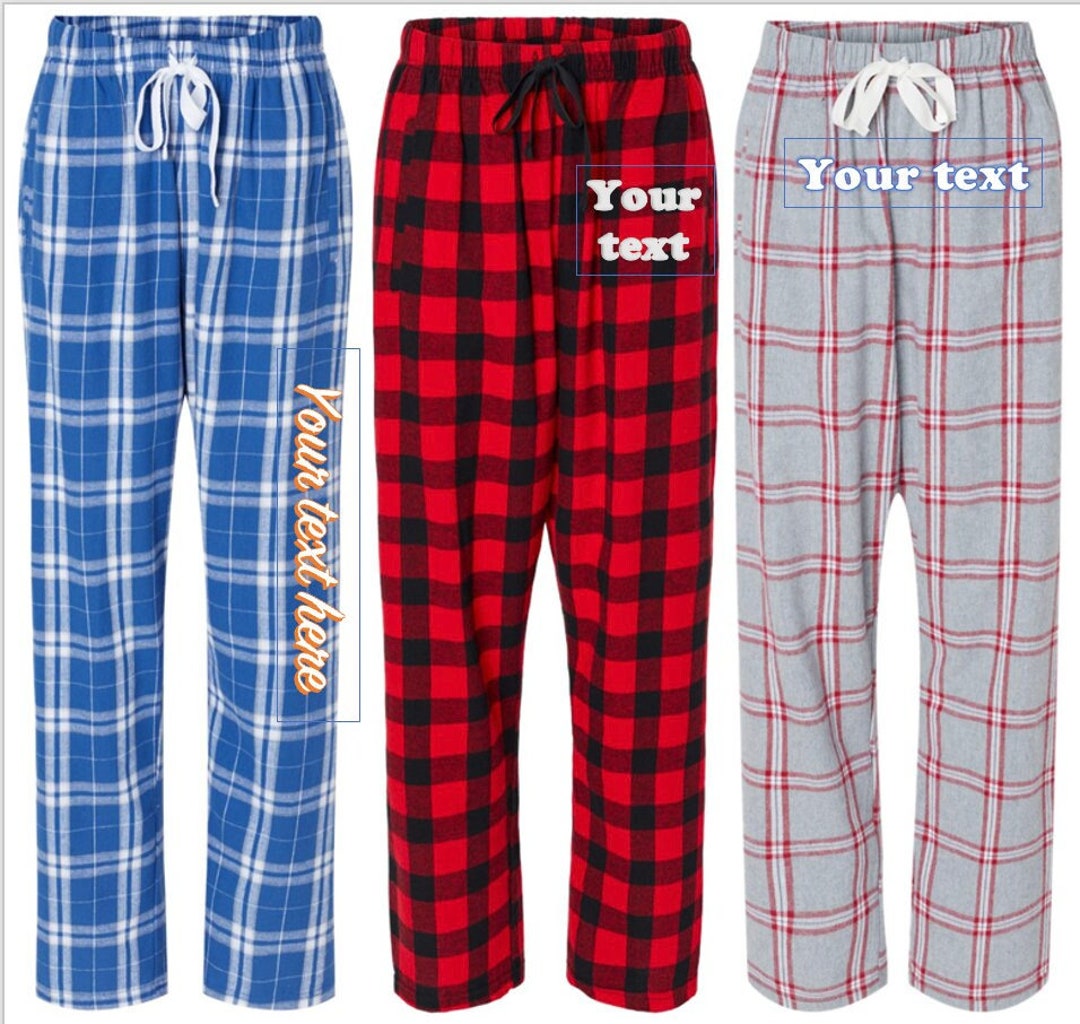 CUSTOM Women Flannel Pants, Custom Women Bridal Flannels, Personalized ...