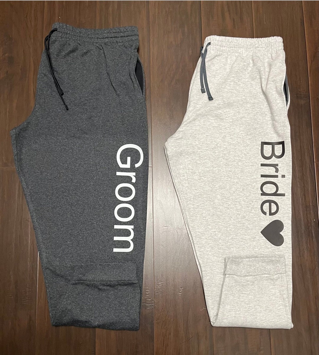 Custom Bride Groom Sweatpants With Pockets, Personalize Your Sweatpants ...