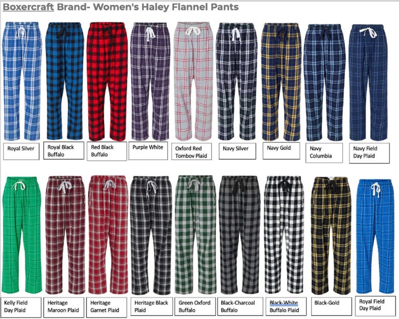 Custom Flannel Jogger Pajama Pants, Personalized College Pjs, Create ...