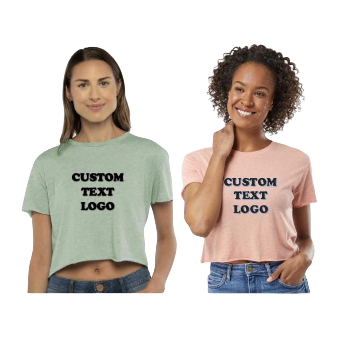 Custom Women's Crop Top Tee, Festival Fashion Crop Shirt, Personalized ...