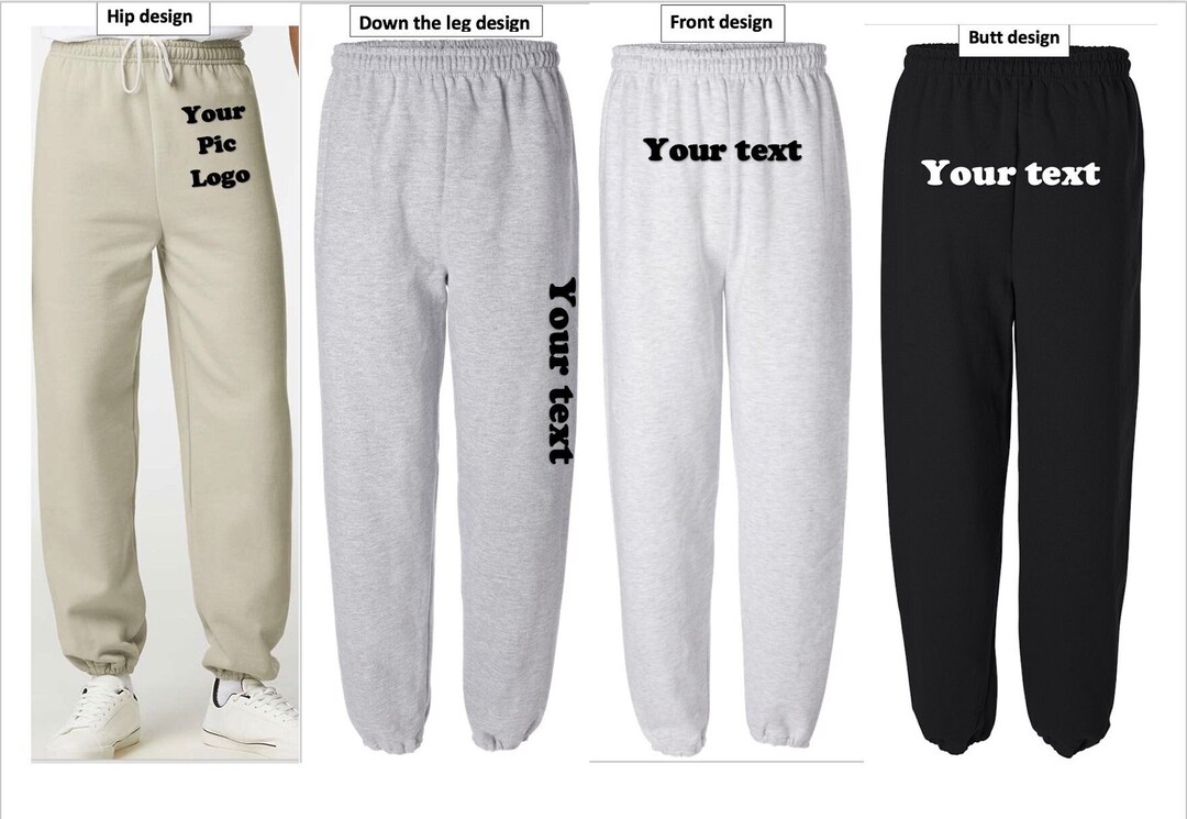 Custom Sweatpants-bulk Order, Personalize Your Sweatpants, Customized ...