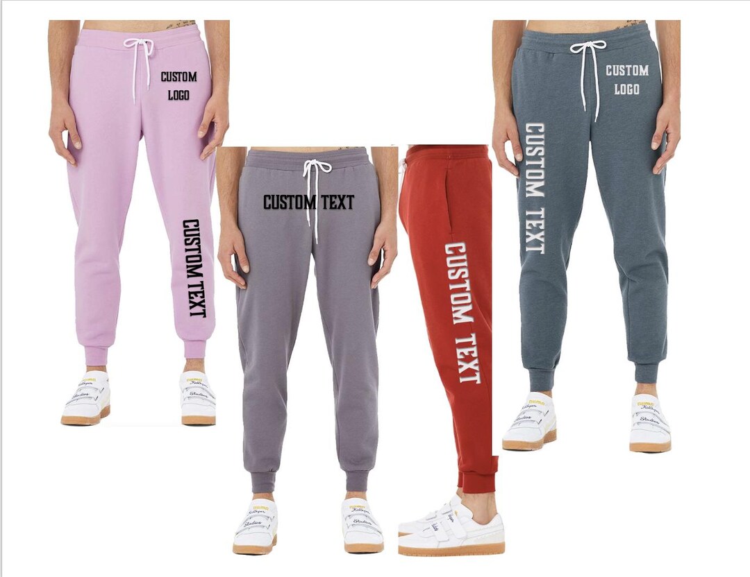 Custom UNISEX Picture Logo Bella Canvas Sweatpants, Personalize Your ...
