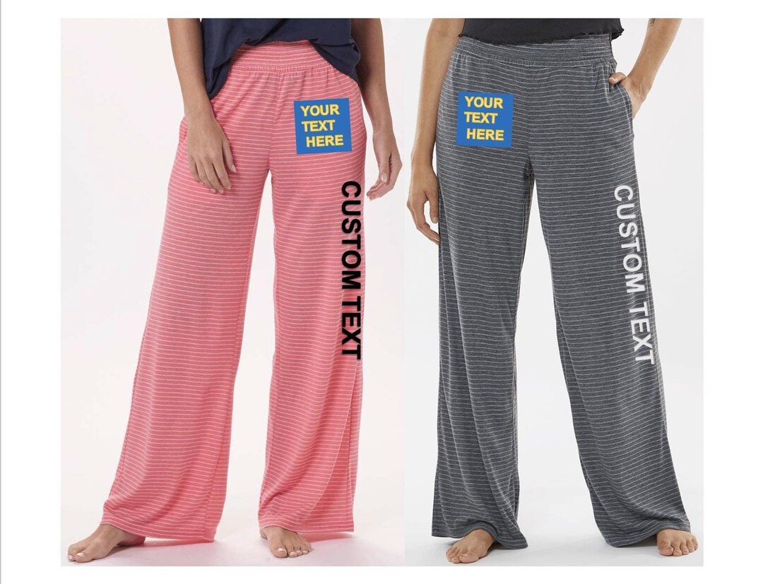 Custom Wide Leg Fancy Pants, Personalize Women Mama Mom Evelyn Pants ...