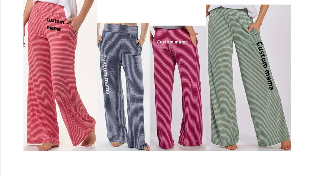 Custom Women Mama Mom Evelyn Pants, Personalize Mother's Day Pants ...