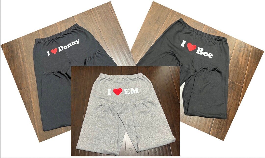 Custom I Love My Boyfriend Husband Girlfriend Sweatpants, Unisex Love ...
