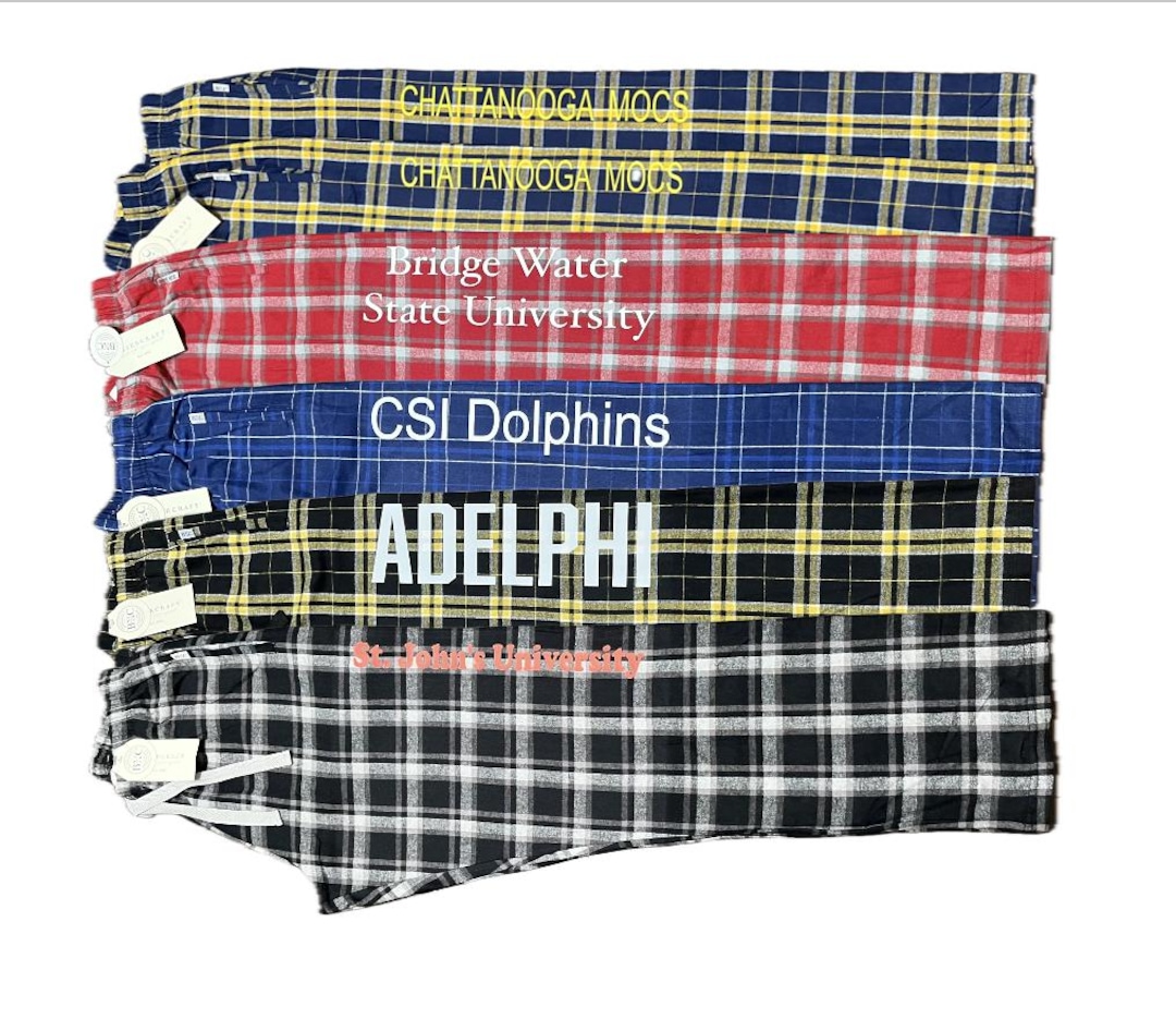 CUSTOM Women Flannel Pajama Graduation Pants, Custom Senior Class of ...