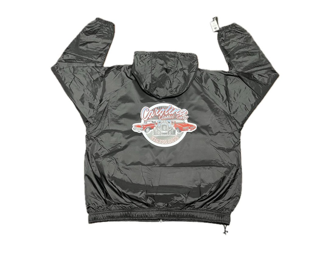 Custom Full Zip Hooded Nylon Rain Jacket: Personalized Coach Jacket ...
