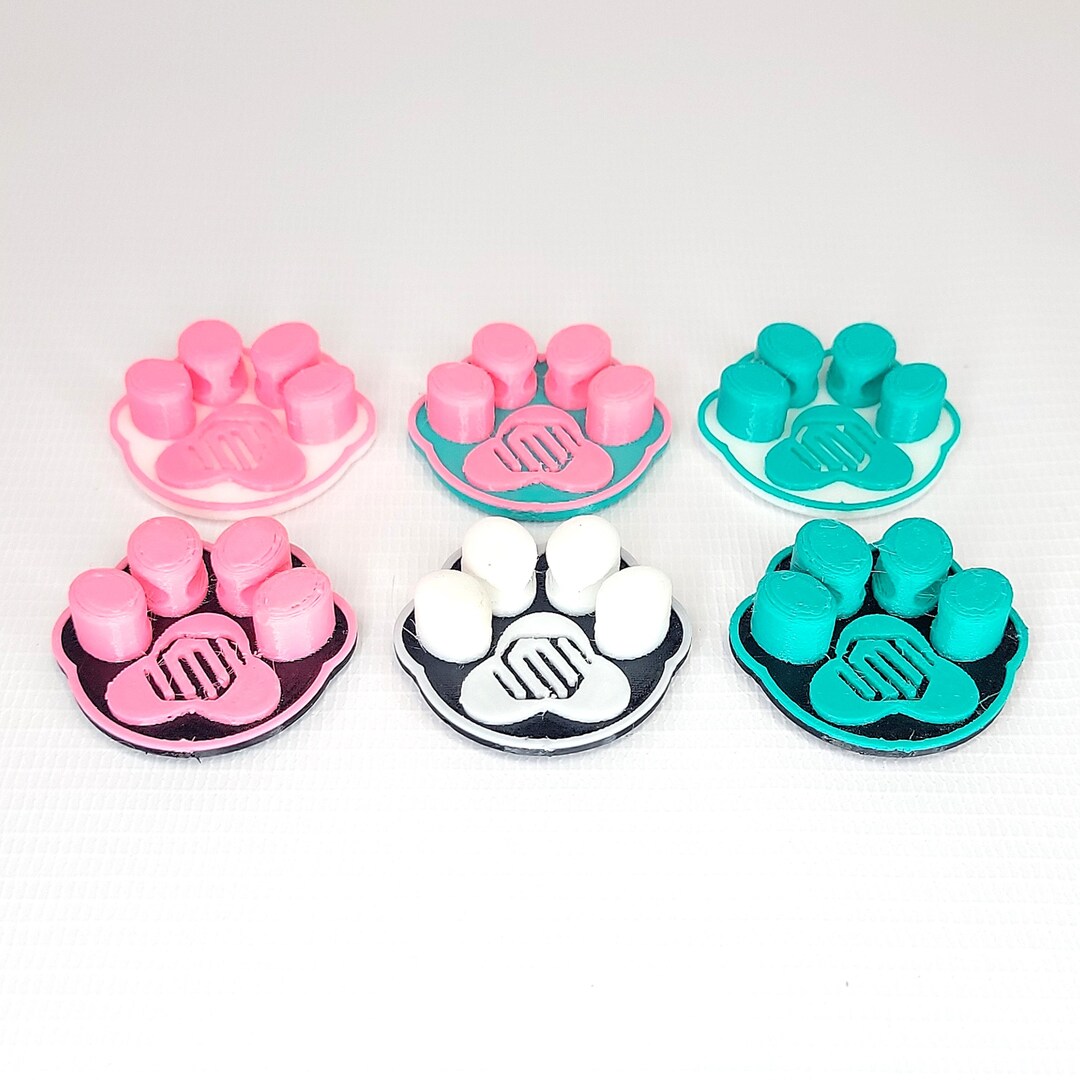 Paw Print Cable Management Clips Flexible 3D Printed TPU - Etsy