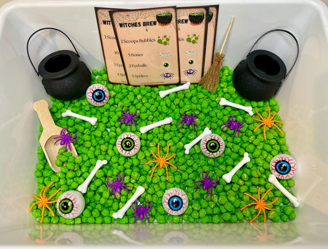 Witches Brew Sensory Bin, Learning Game, Practice Counting, Spooky ...