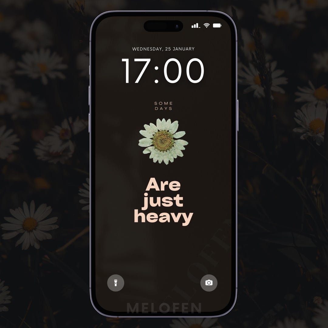 Some Days Are Just Heavy iPhone Wallpaper - Inspirational Quote ...
