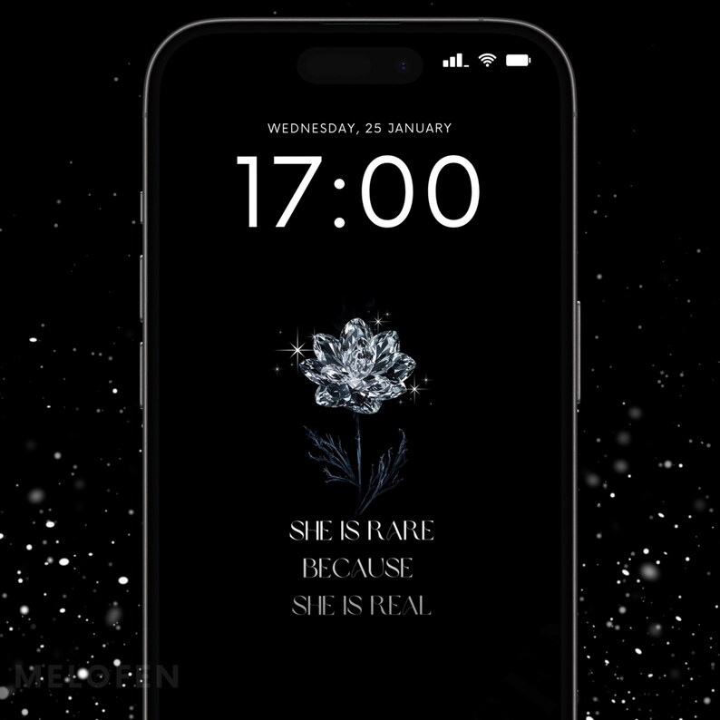 She is Rare Because She is Real Inspirational iPhone Wallpaper Single ...