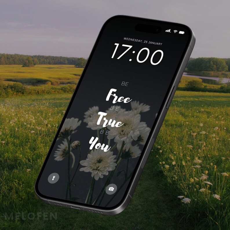 Be Free Be True Be You iPhone Wallpaper Inspirational Quote Digital ...