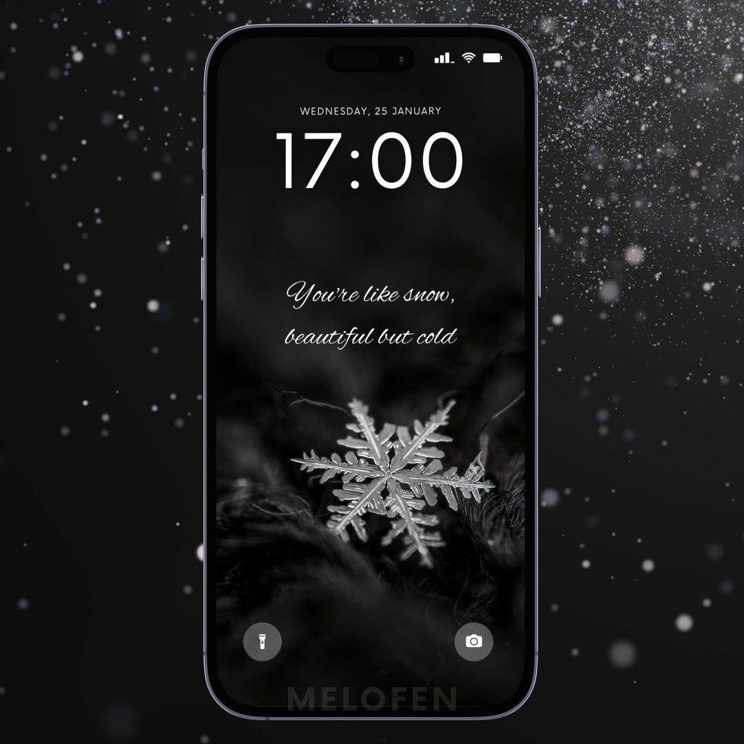 You're Like Snow, Beautiful but Cold iPhone Wallpaper Elegant Winter ...