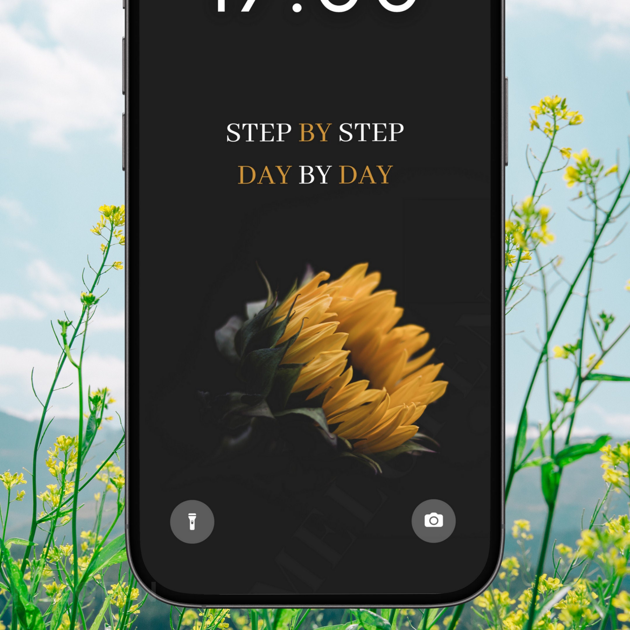 Motivational iPhone Wallpaper Step by Step, Day by Day Quote ...