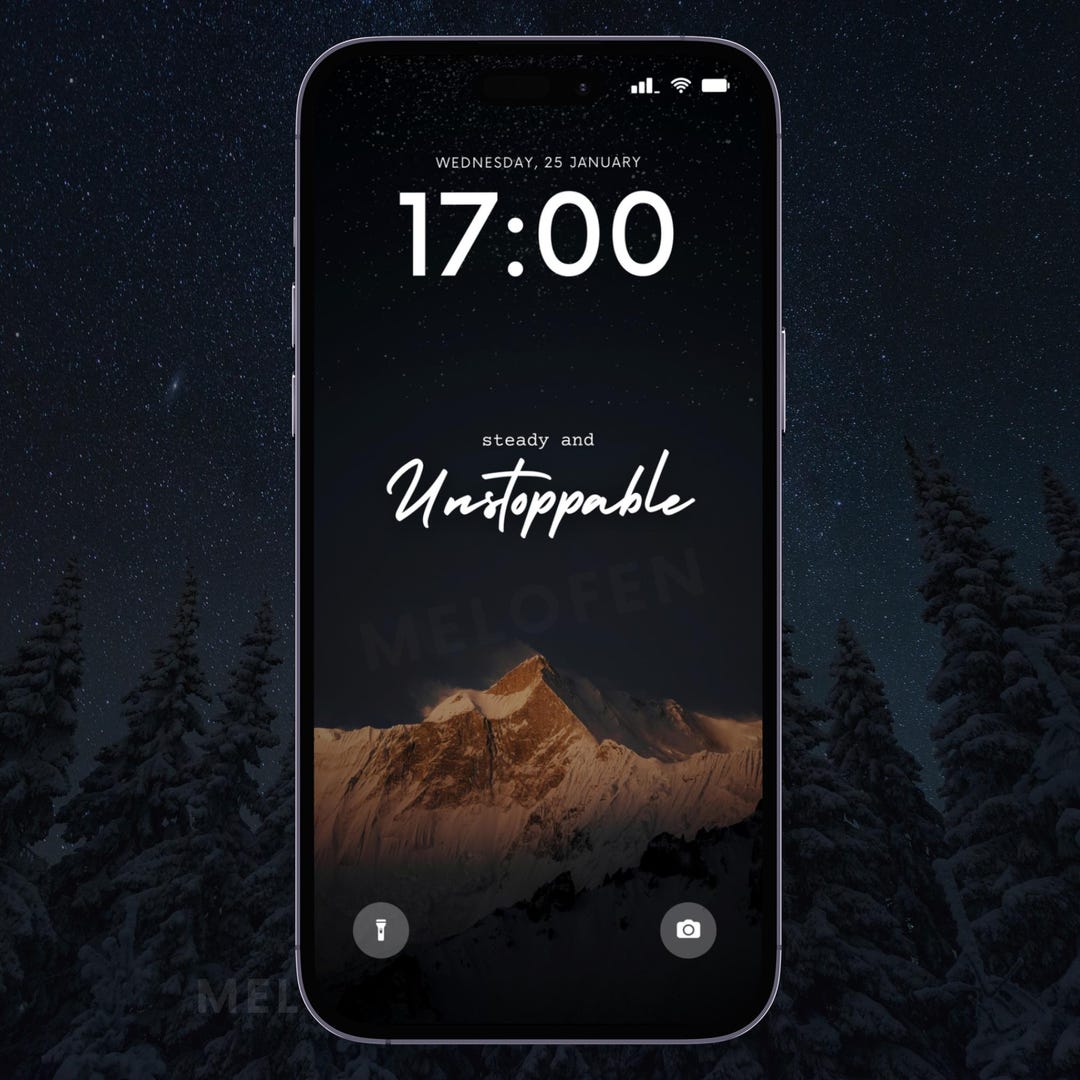 Steady and Unstoppable iPhone Wallpaper Motivational Digital Download, Inspirational Phone ...