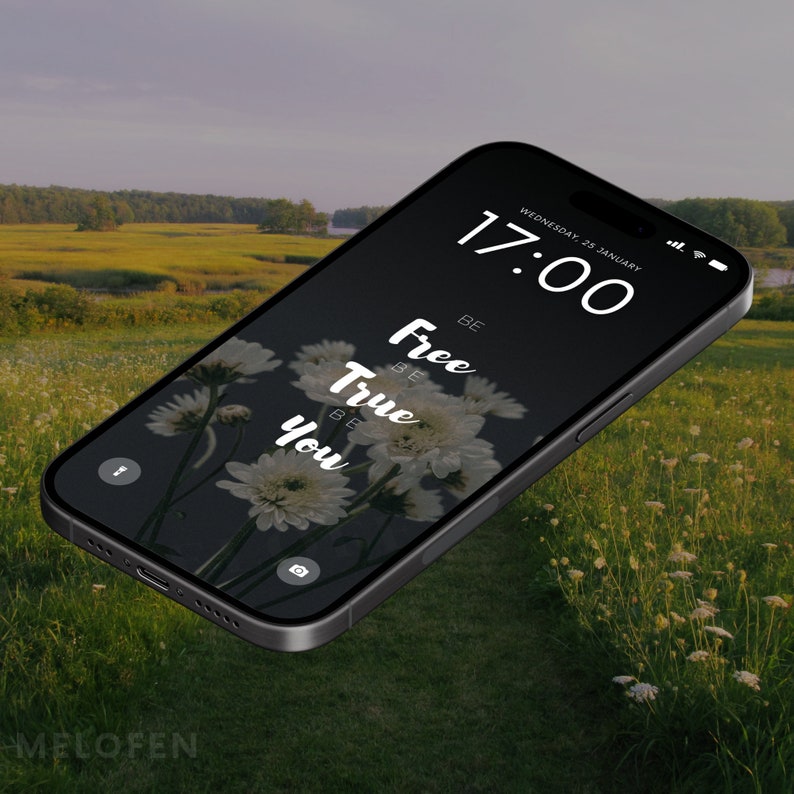 Be Free Be True Be You iPhone Wallpaper Inspirational Quote Digital ...