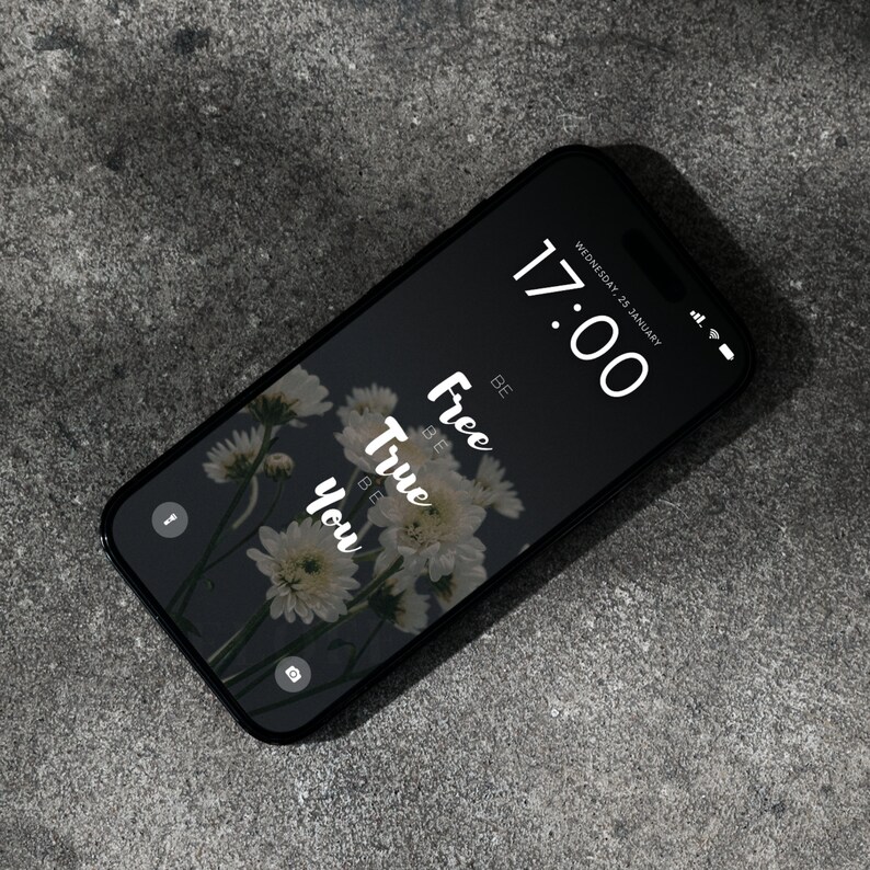 Be Free Be True Be You iPhone Wallpaper Inspirational Quote Digital ...