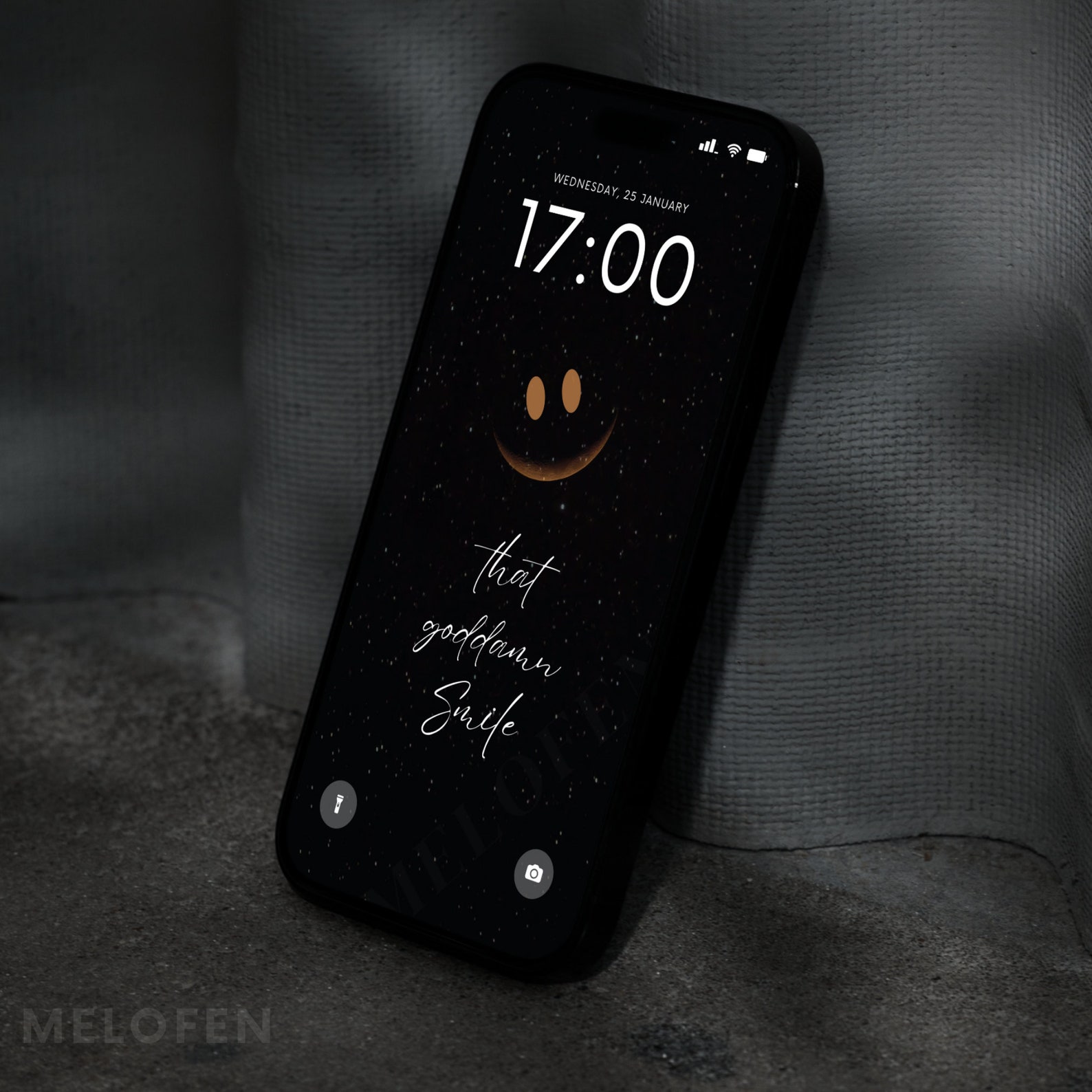 That Goddamn Smile iPhone Wallpaper Digital Download Moon Smile Art ...