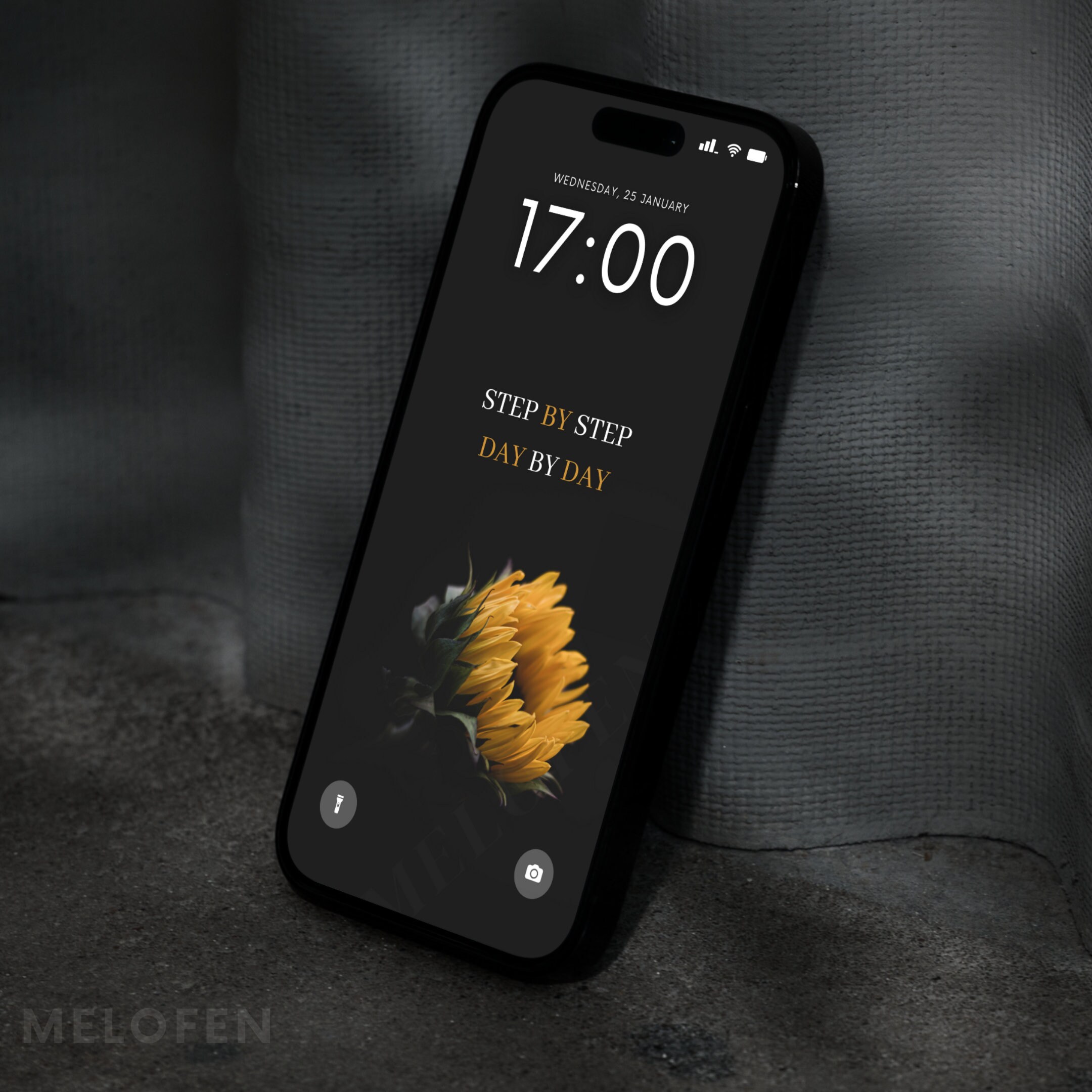 Motivational iPhone Wallpaper Step by Step, Day by Day Quote ...