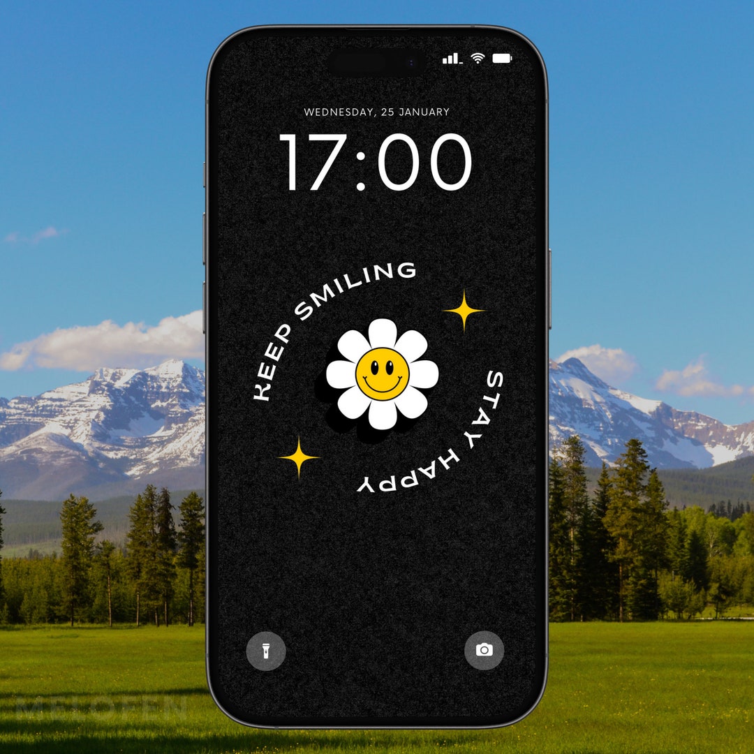 Smiling Flower iPhone Wallpaper Keep Smiling, Stay Happy Quote Positive ...