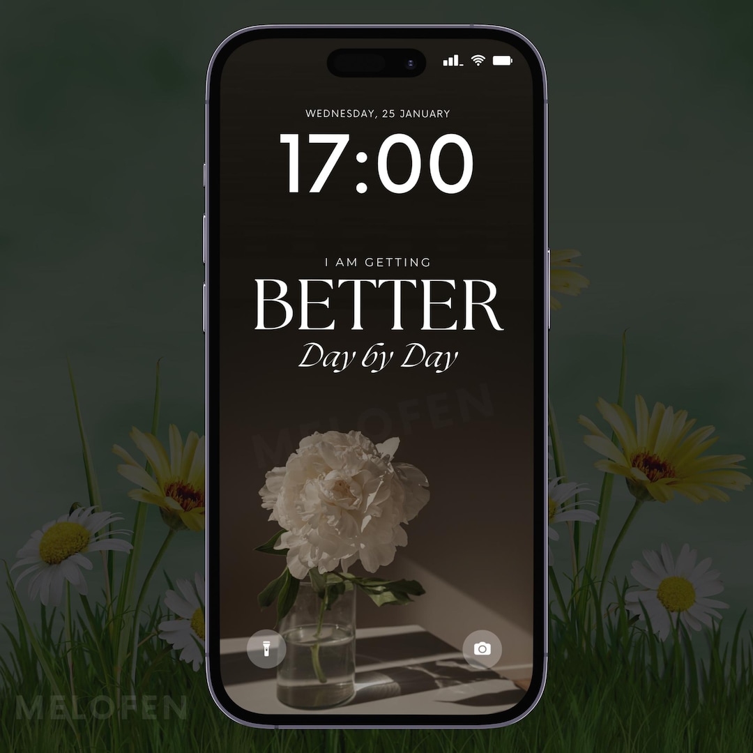I Am Getting Better Day by Day Inspirational iPhone Wallpaper ...