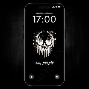 Ew People Skeleton Skull Art Aesthetic iPhone Wallpaper Minimal Funny ...