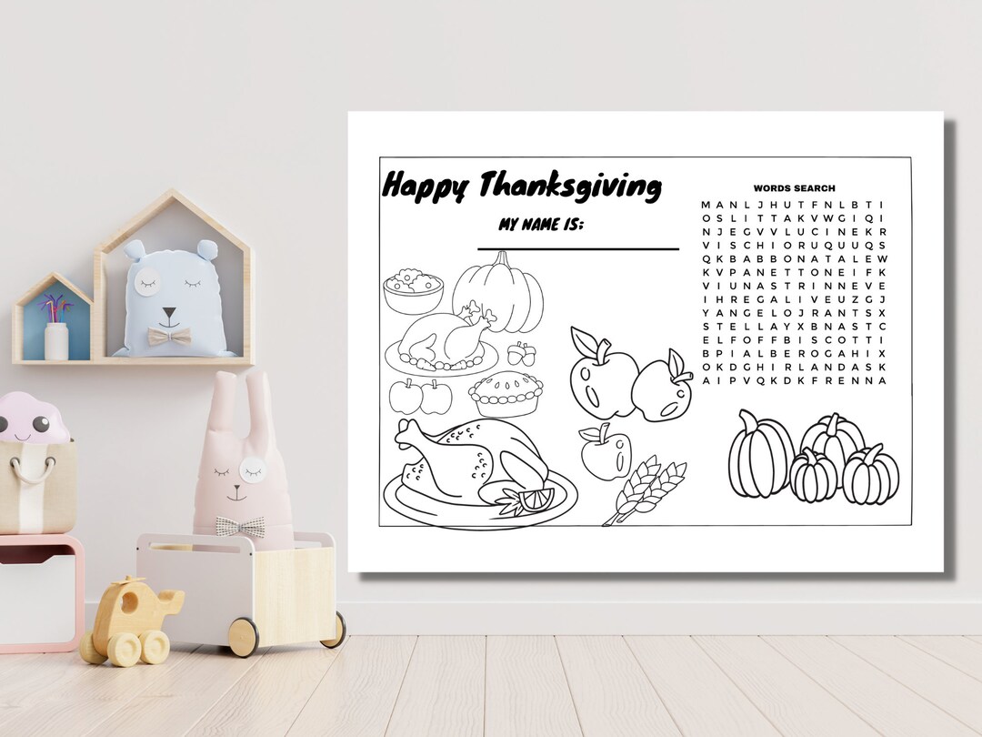 Interactive Thanksgiving Activity Sheet Fun and Engaging - Etsy