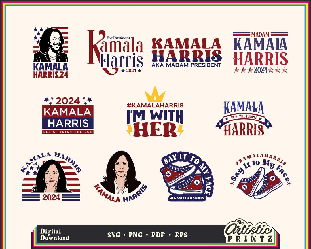 Kamala Harris Svg Bundle, Kamala Rally Svg, I'm With Her, AKA Madam ...