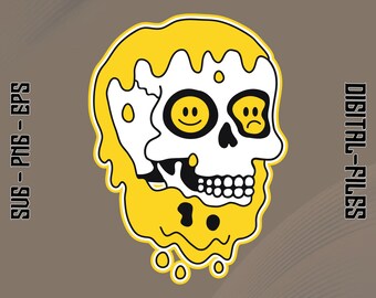 Smiley Skull Face Svg, Smiley Skull Svg, Smiley Skeleton Face Svg ...