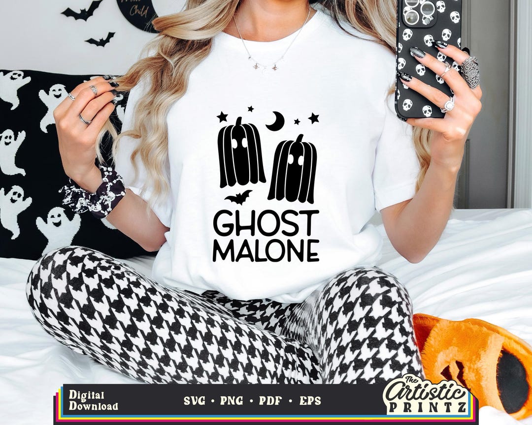 Ghost Malone Svg, Halloween Ghost Svg, Cute Ghost Svg, 2024 Post Malone ...
