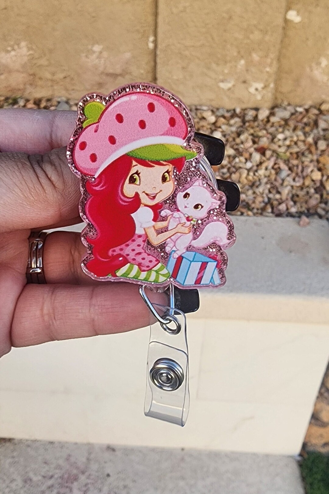 Strawberry Shortcake Badge Holder - Etsy