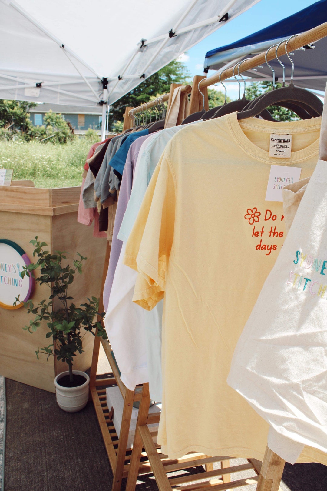 Embroidered Graphic Tee: Yellow Summer Squash Shirt, Mental Health ...