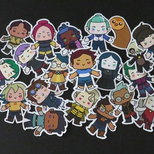 Chibi Stickers the Owl House Pin Luz Amity Eda King Hooty Hunter Willow ...