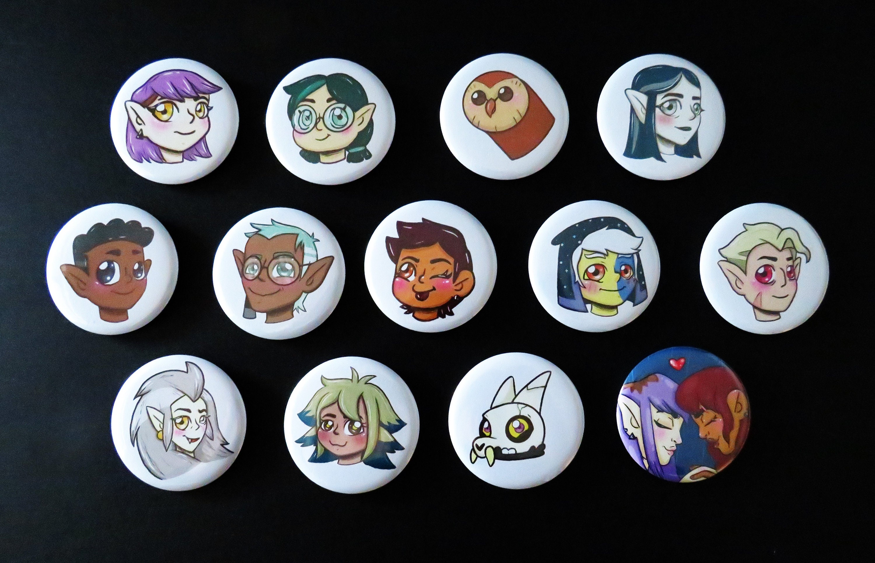 Badge - the Owl House - Pins - Pin - Luz - Amity - King - Hooty - Eda ...