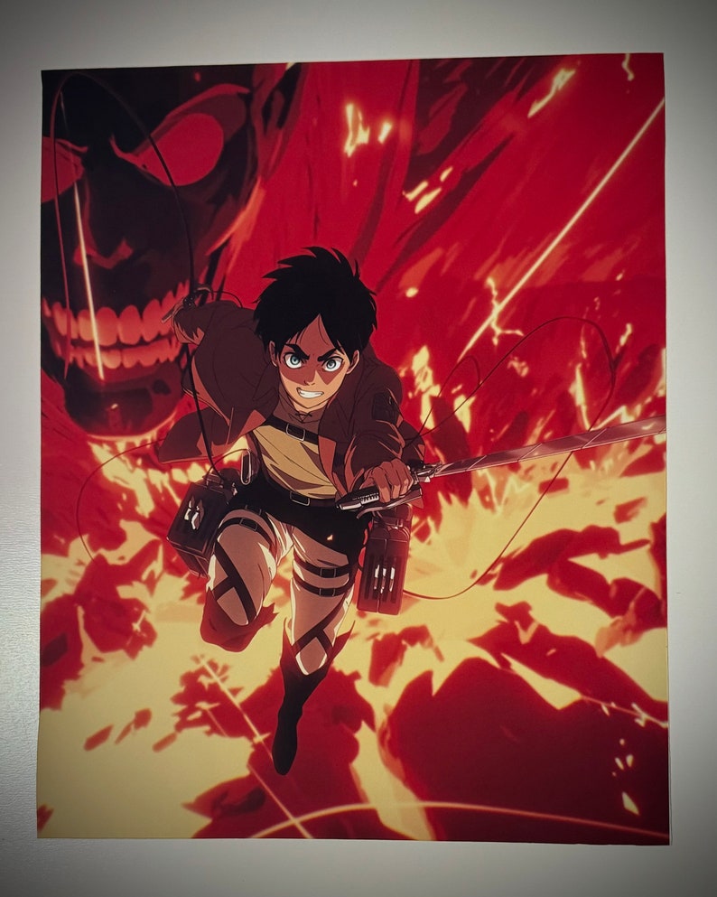 Attack on Titan Art Print Posters Set, 170gsm Photo Matte Paper 8in X ...