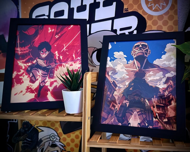 Attack on Titan Art Print Posters Set, 170gsm Photo Matte Paper 8in X ...