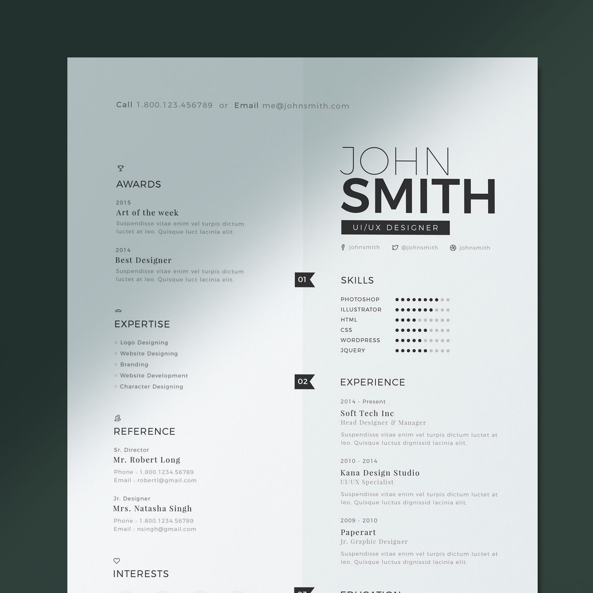 Application Templates CV Template for Word Mac Pages Google - Etsy