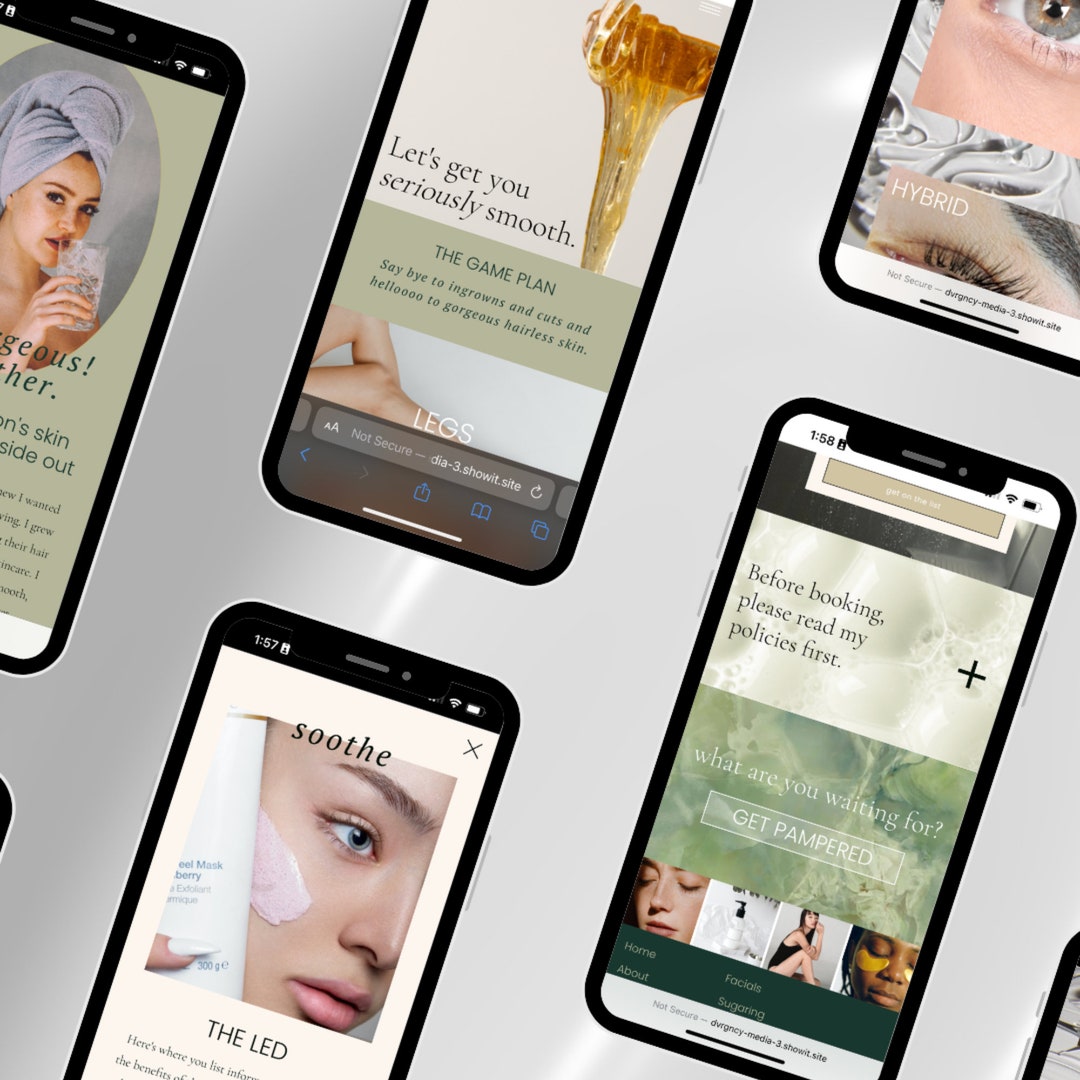 Clean Girl Aesthetic Website Template - Etsy