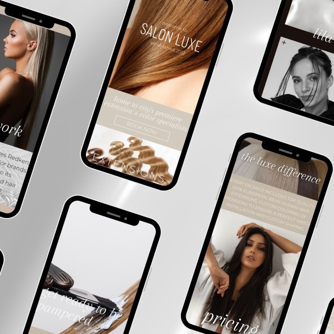 Salon Luxe Website Template - Etsy