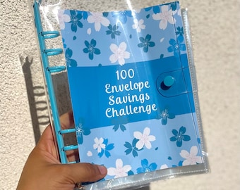 100 Envelope Challenge Clear Transparent Binder Saving Money Funds to ...