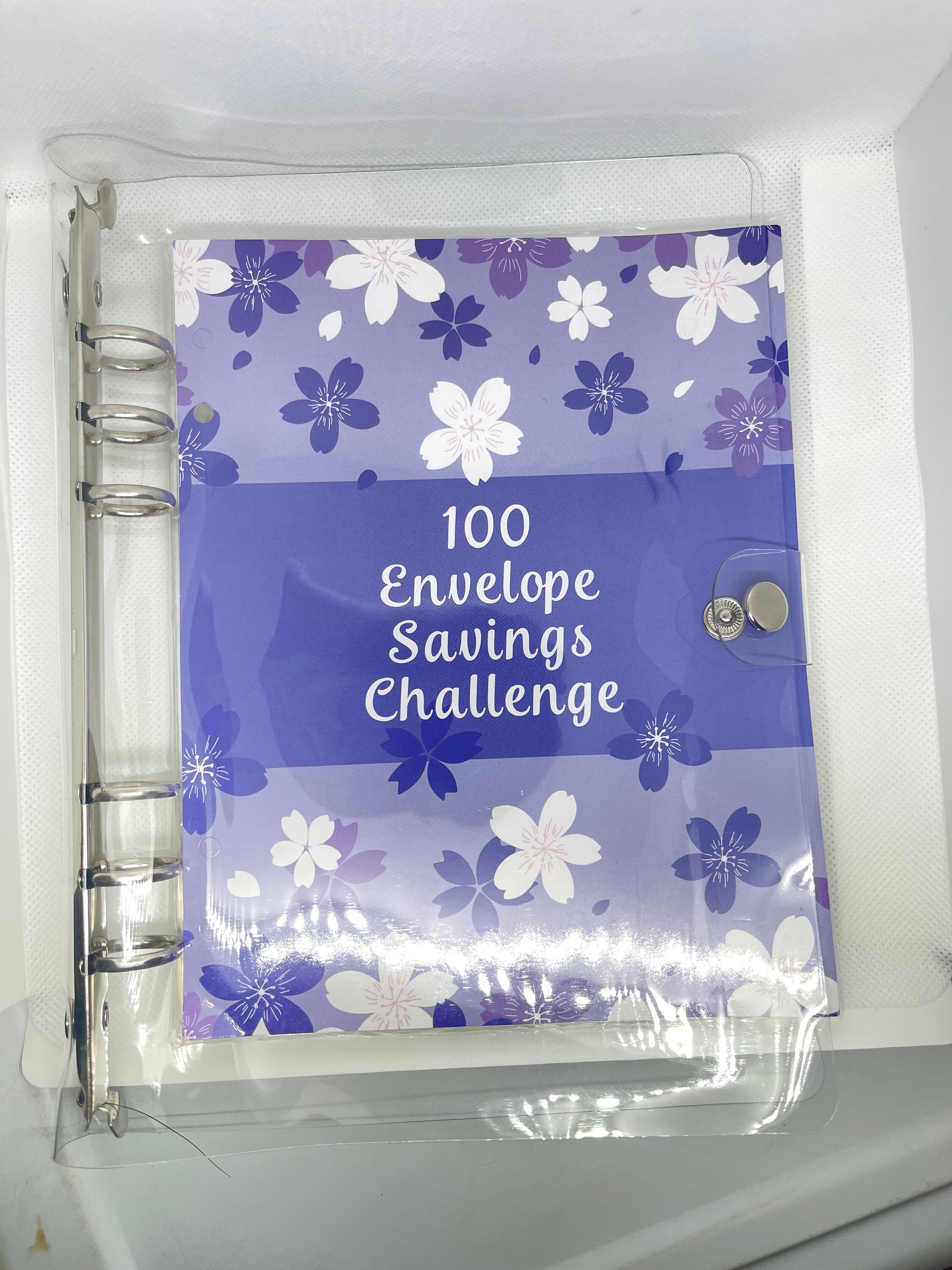 100 Envelope Challenge Clear Transparent Binder Saving Money Funds to ...
