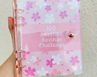 100 Envelope Challenge Clear Transparent Binder Saving Money Funds to ...