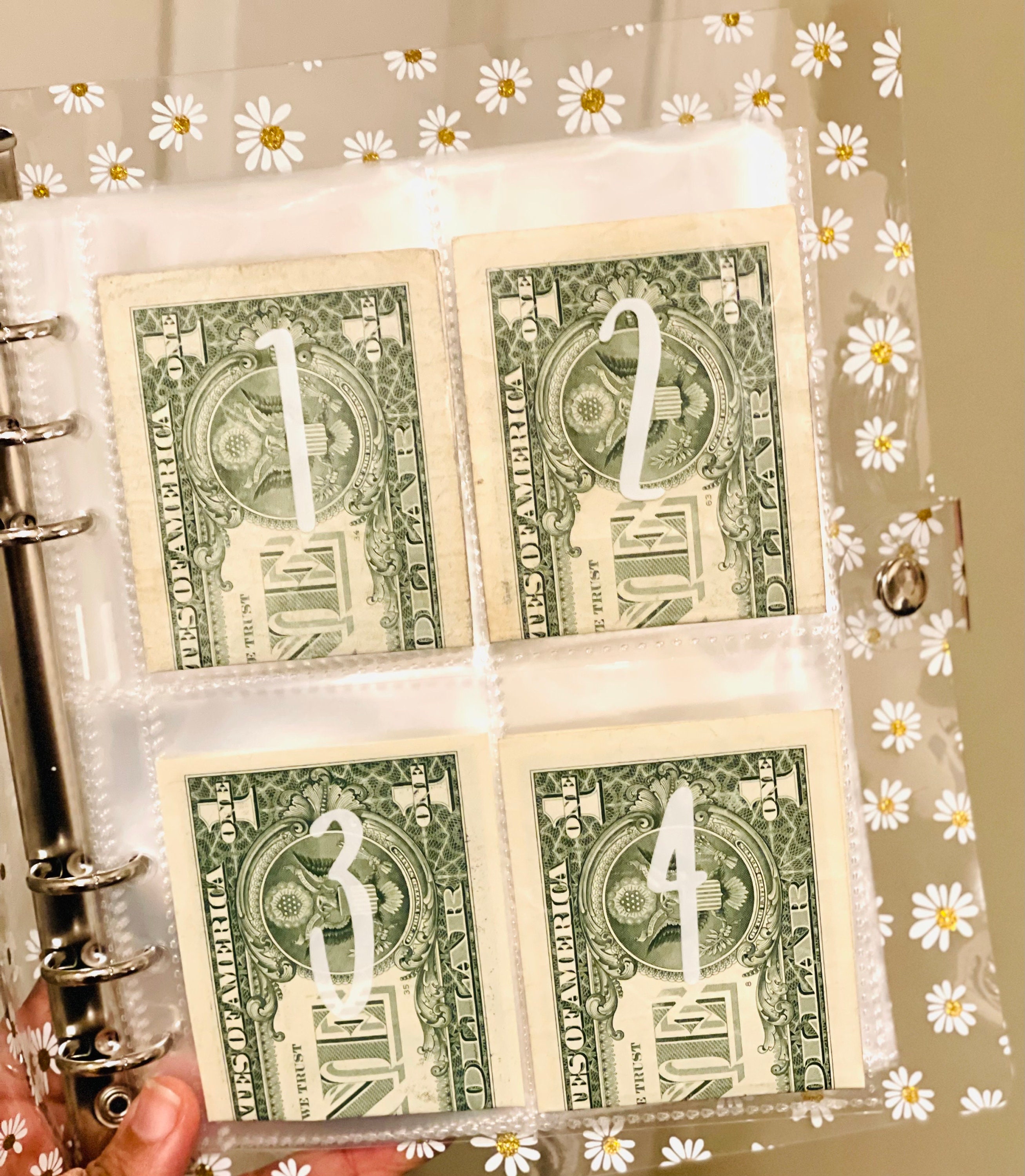 100 Envelope Challenge Clear Transparent Binder Saving Money Funds to ...