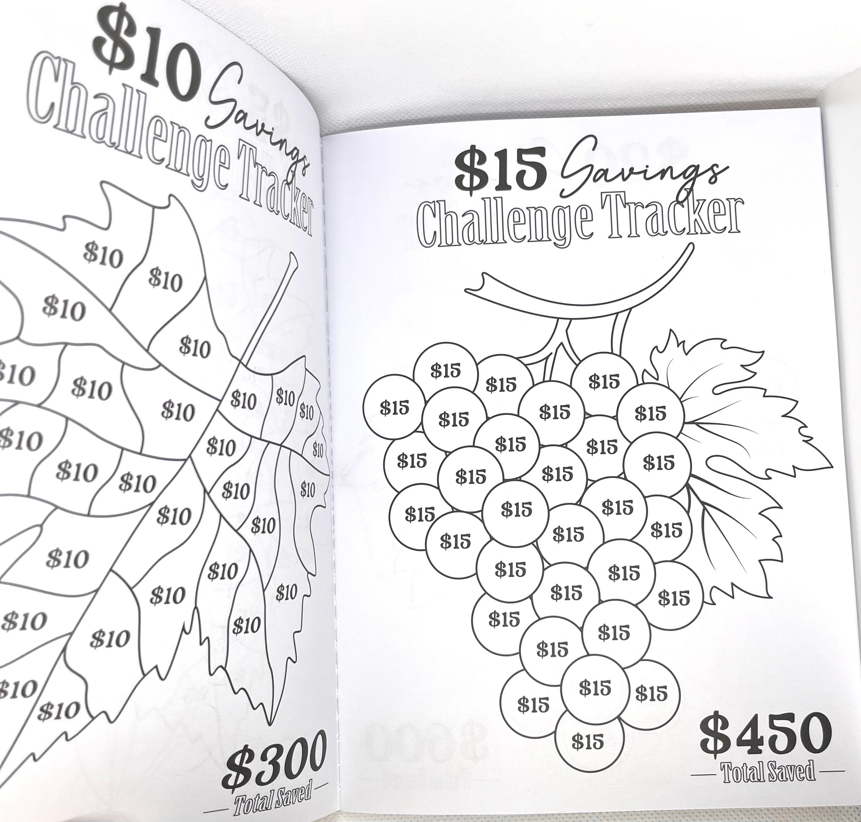 Money Saving Coloring Book Challenge Clear Transparent Binder Saving ...