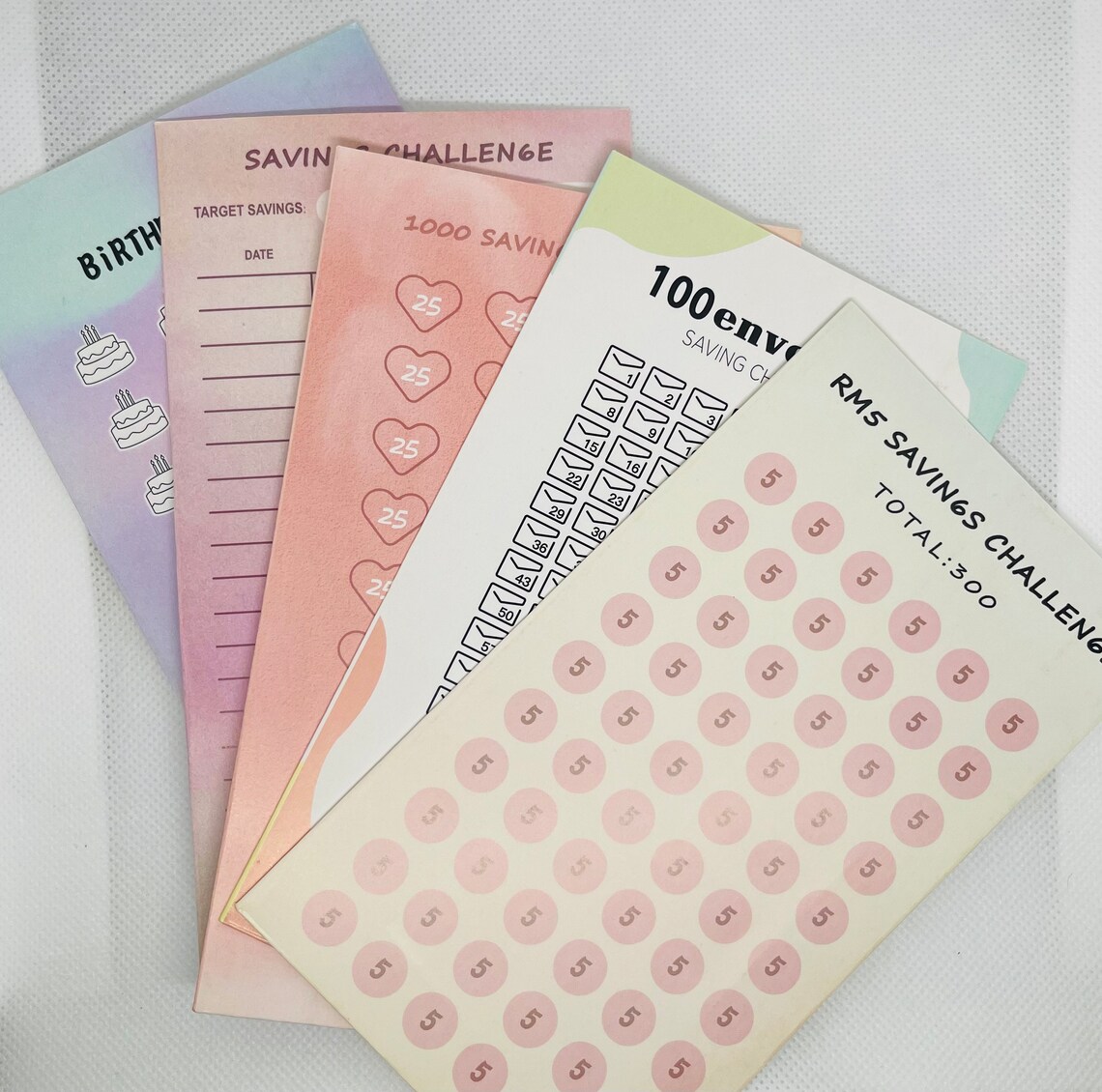 52 Week Saving Challenge Envelopes, Reusable Envelope Saving Money Cash ...